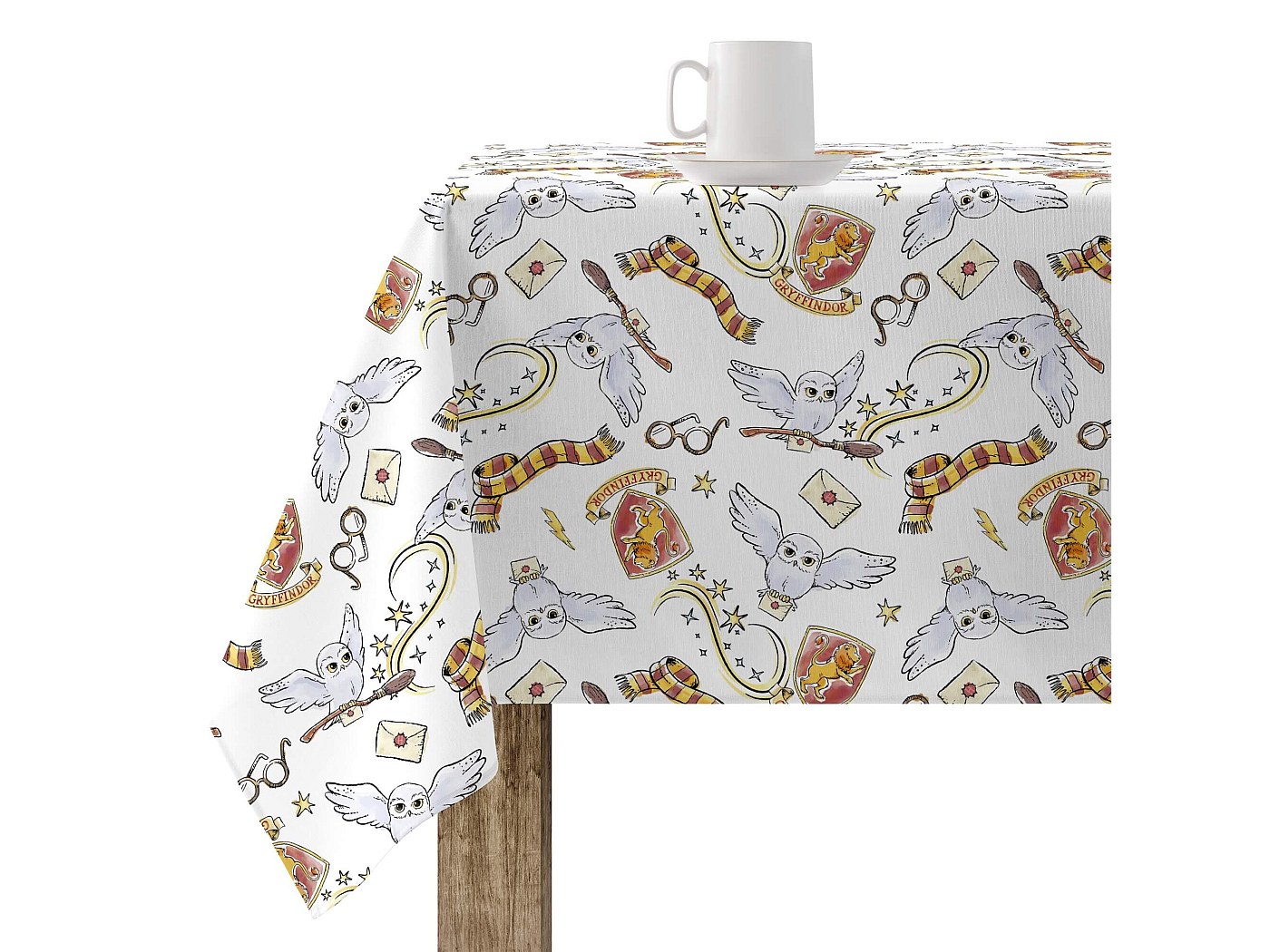 Nappe enduite anti-taches Gryffindor 01 - 140X140 cm