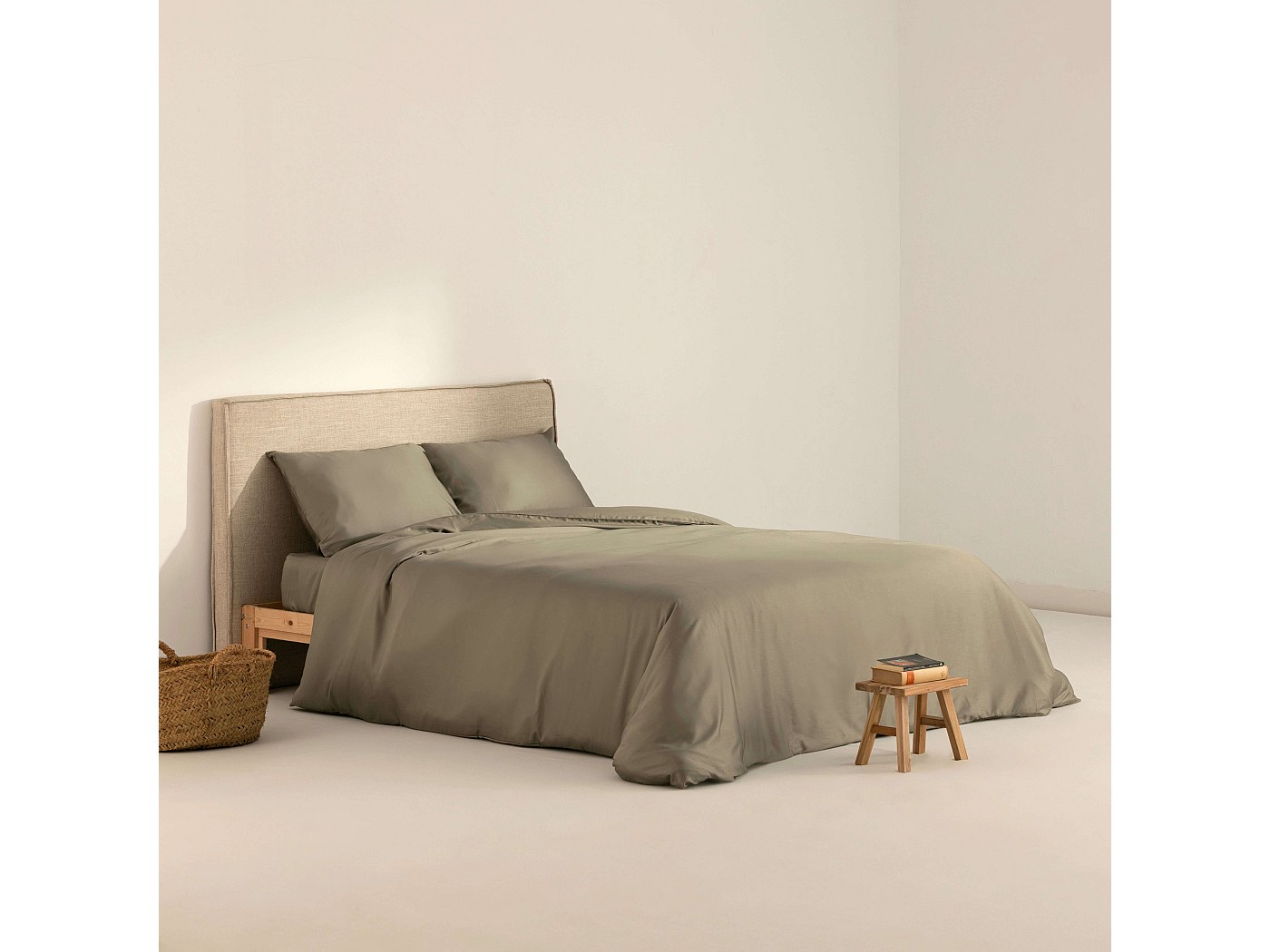 Housse de couette en satin 300 fils Desert Sage - 140x200 cm