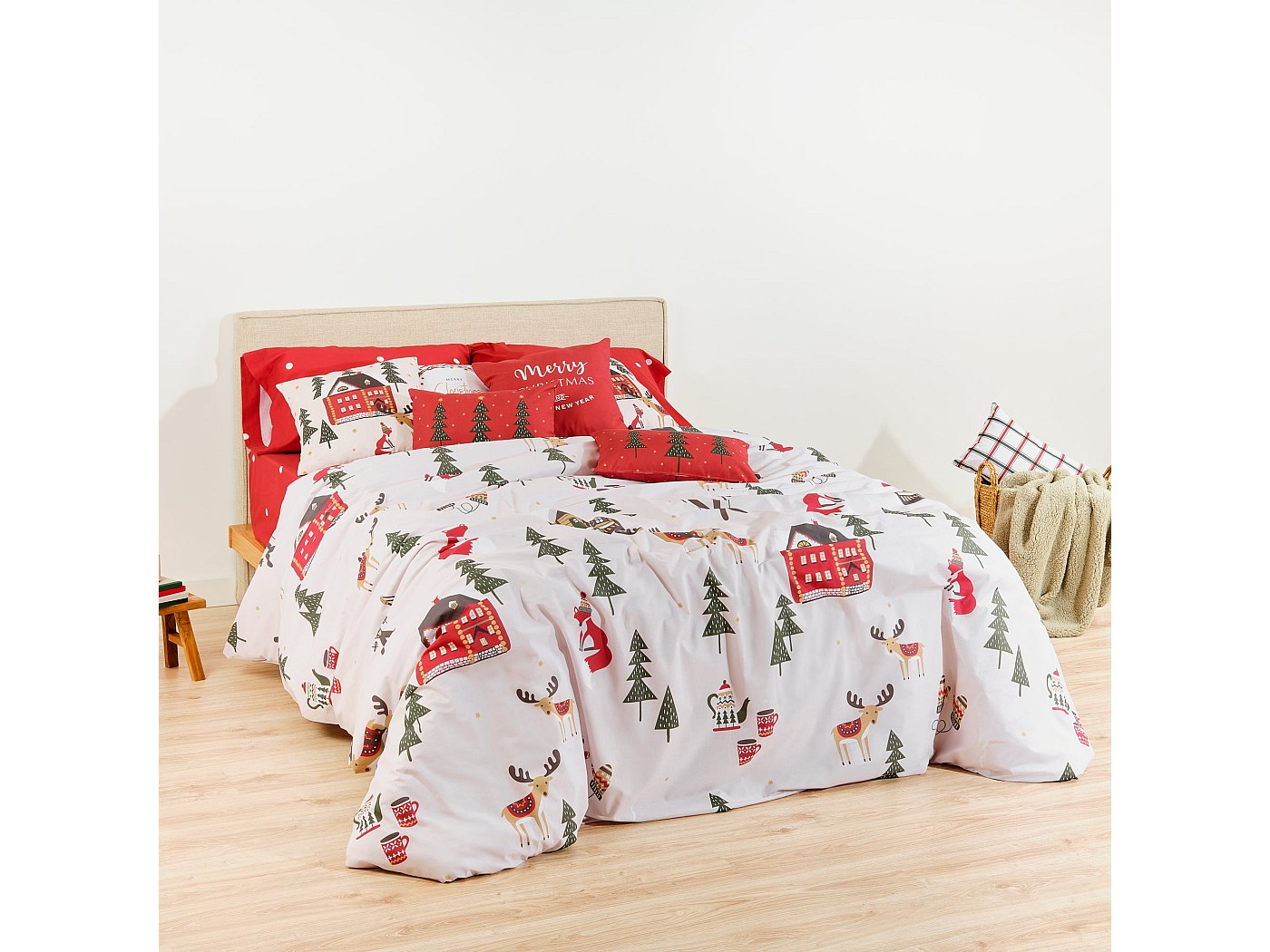 Housse de couette avec boutons-pression 100 % coton Laponia 19 pour lit ...