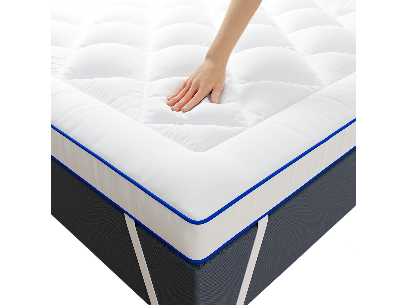 Surmatelas Confort 90 x 200 cm Respirant en Microfibre, Antidérapant ...