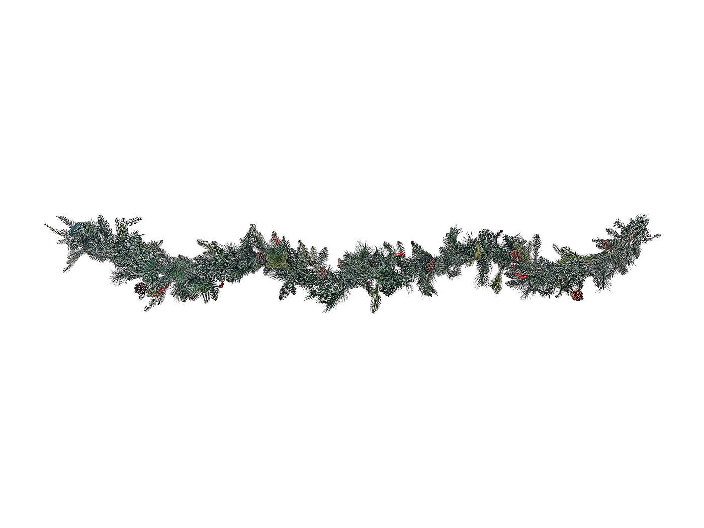 Kerstslinger met LED-verlichting groen 270 cm WHITEHORN