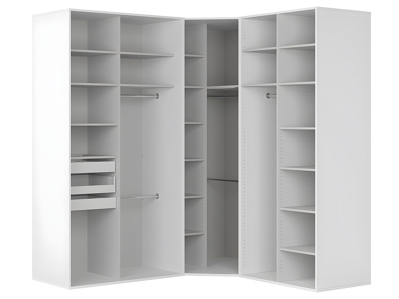 Armoire d'angle L223-203 x H240 Flex Blanc
