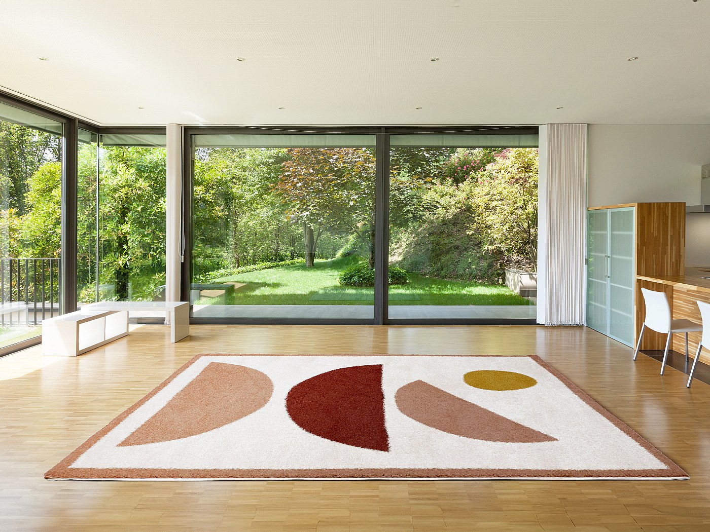 Tapete shaggy design com motivos abstratos 200x290 cm multicolor - MYNIO