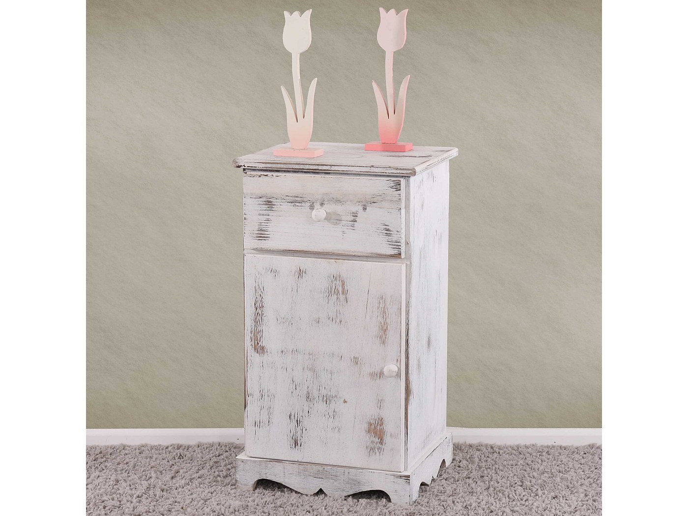 Commode Table d'appoint, blanc