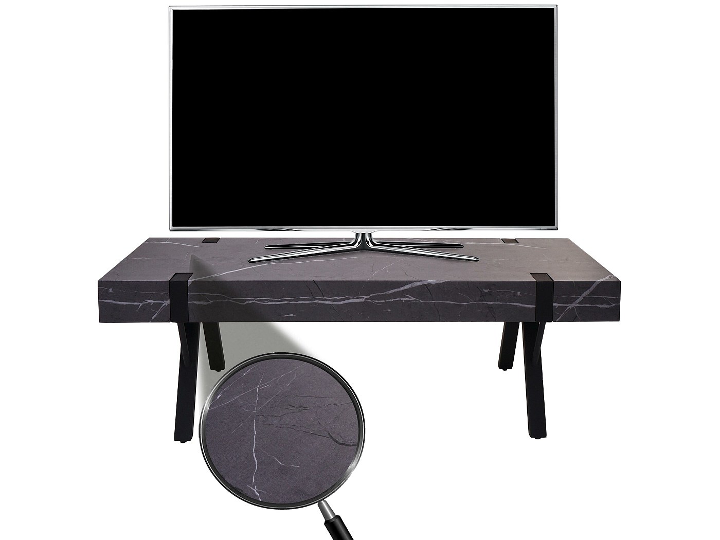 TV-rek MCW-L54, marmer look grijs