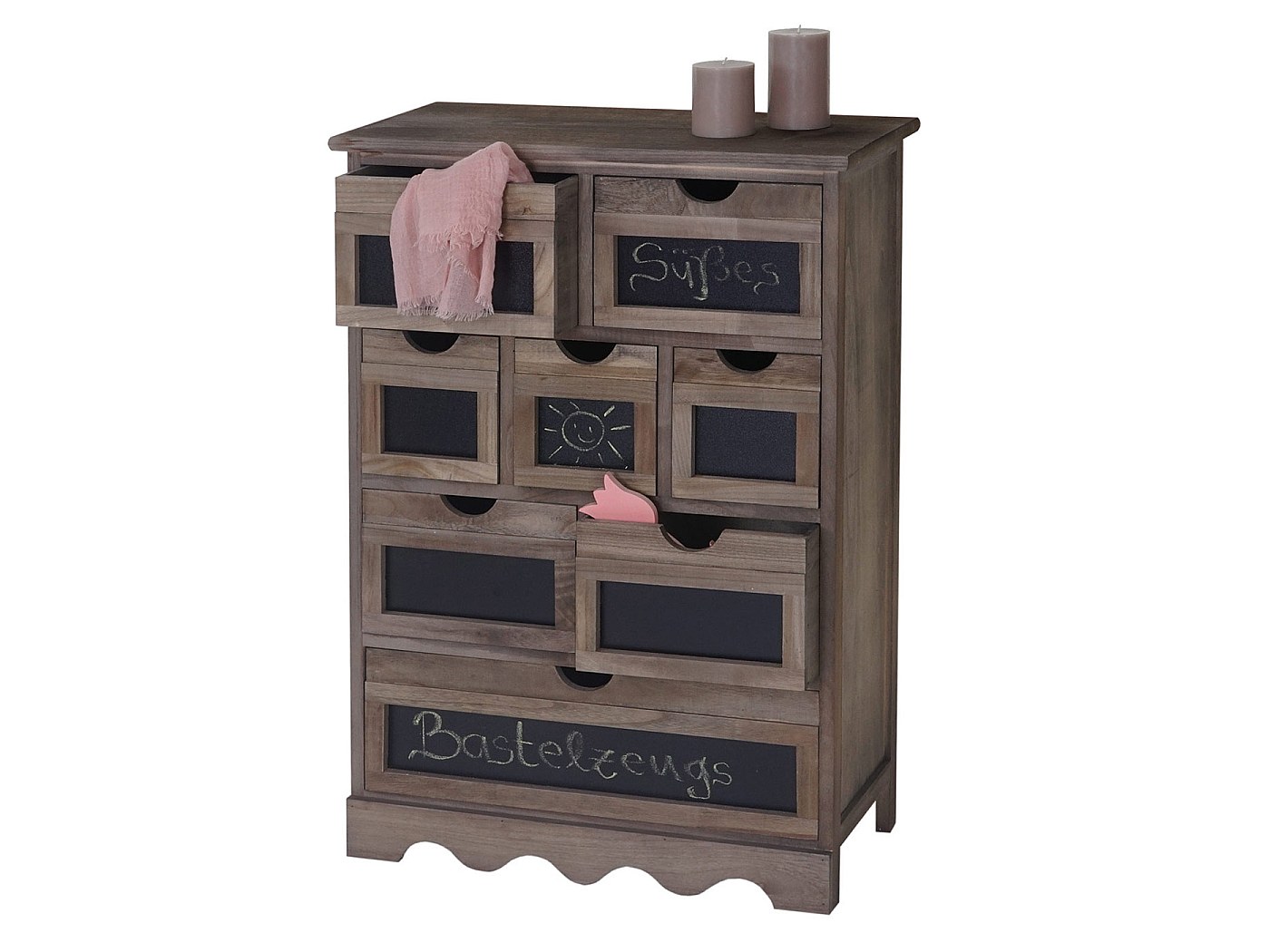 Cómoda Venlo com tábua de aspeto gasto, castanho