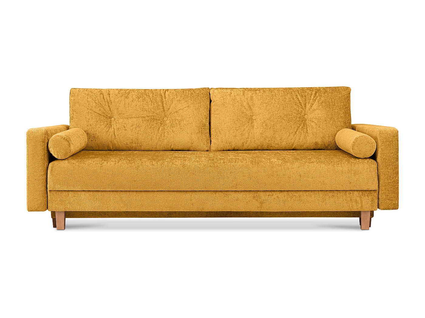 Canapé convertible ERISO - 3 places - Jaune melon