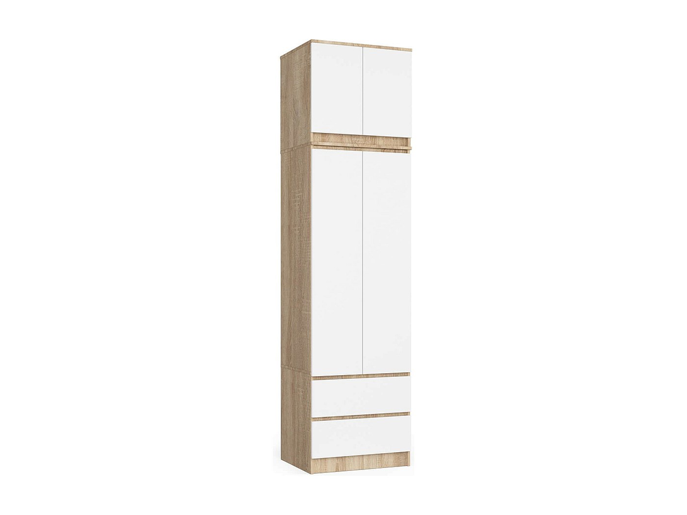 Armario AKORD S60 con altillo Roble Sonoma 60 cm 2 puertas 2 cajones ...