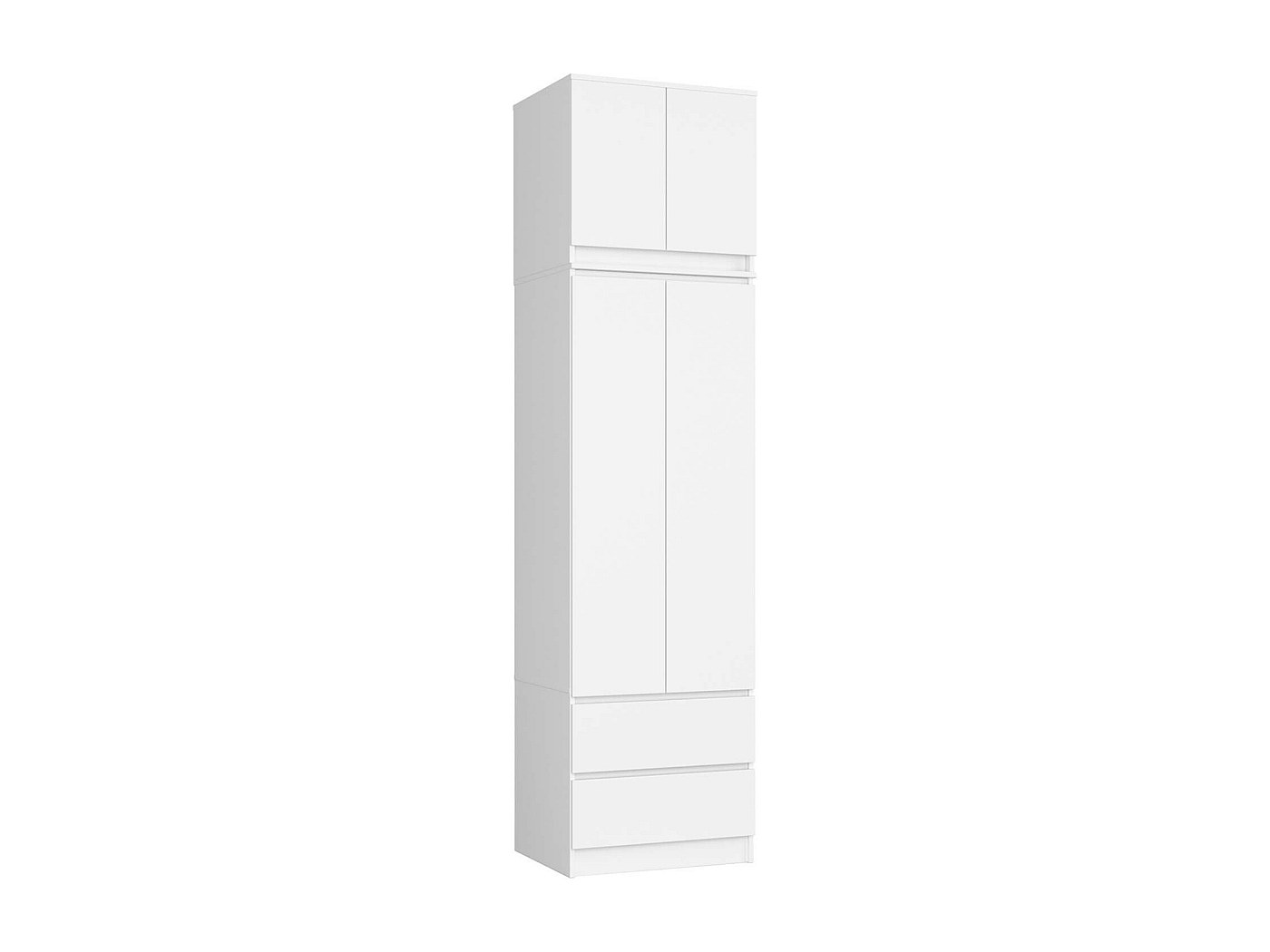 Armario AKORD S60 con altillo Blanco 60 cm 2 puertas 2 cajones 3 ...