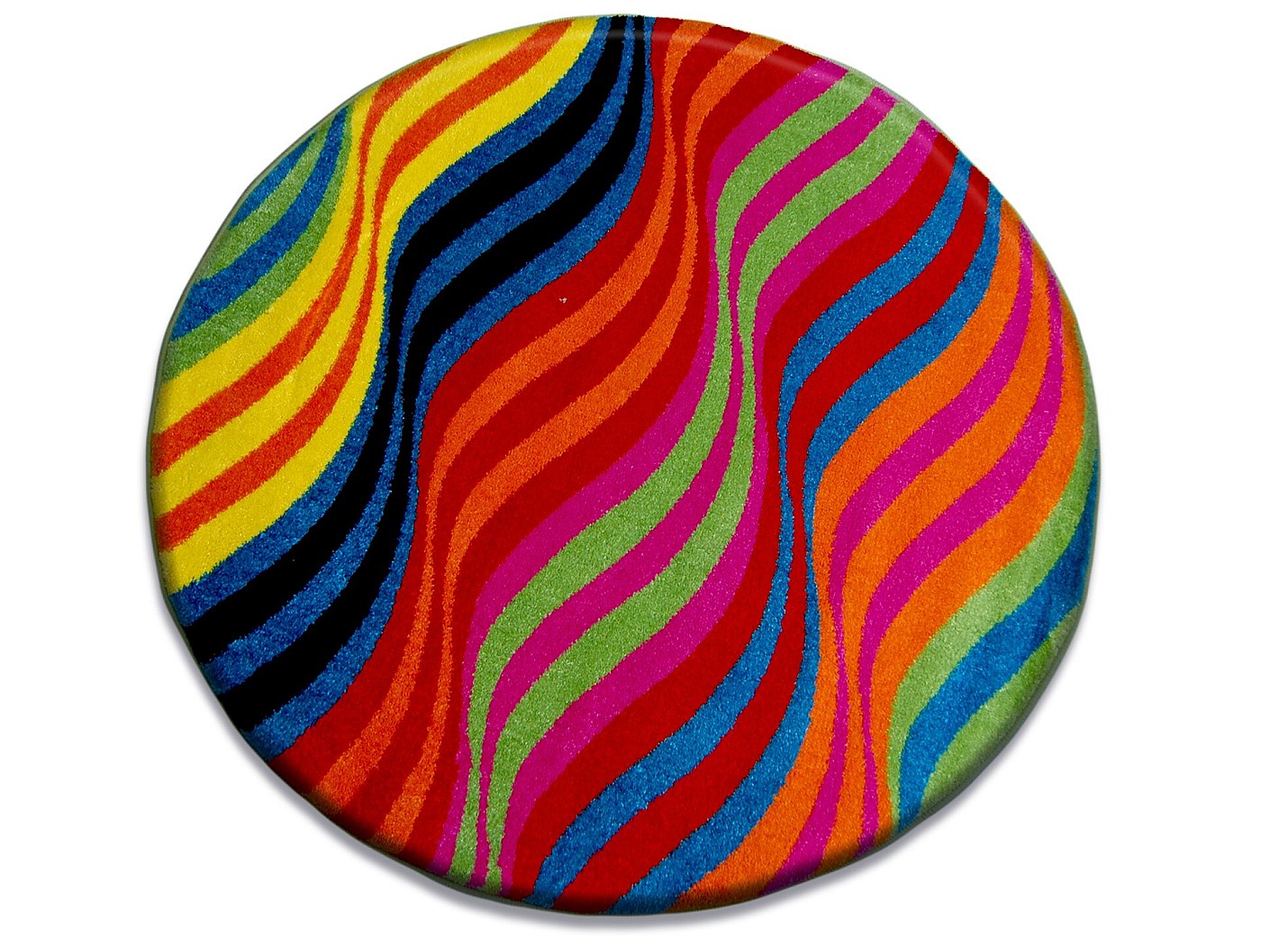 Tapijt PAINT ROND - 1562 blauwe cercle 80 cm