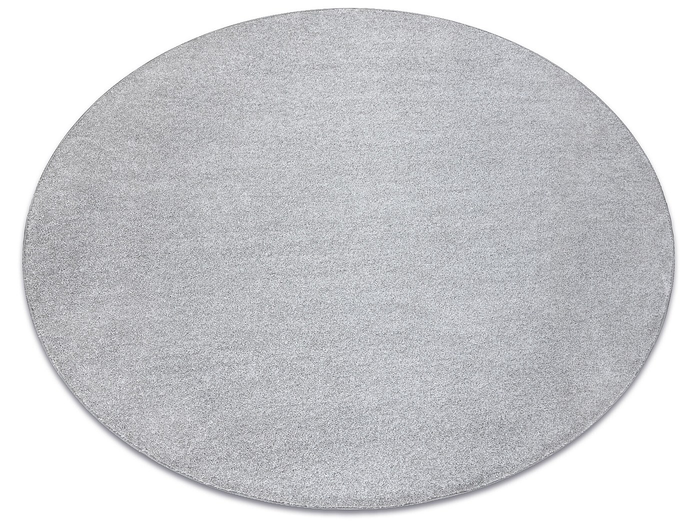 TAPIJT ROND INDUS zilver 91, glad, melange cercle 150 cm