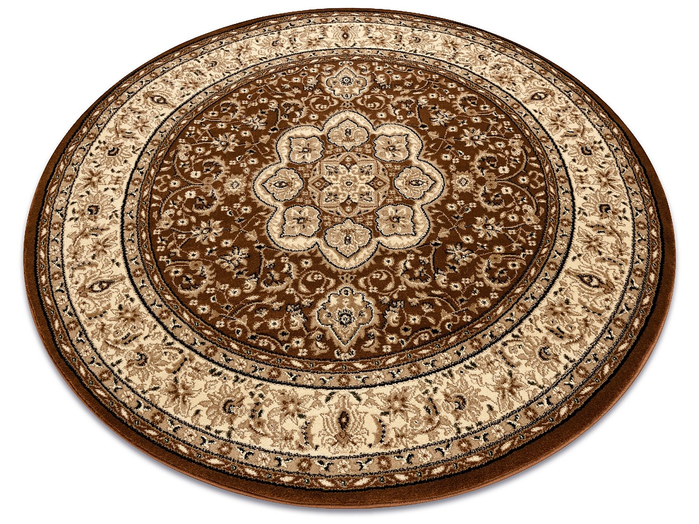 Tapijt ROYAL ADR ROND patroon 521 bruin cercle 200 cm