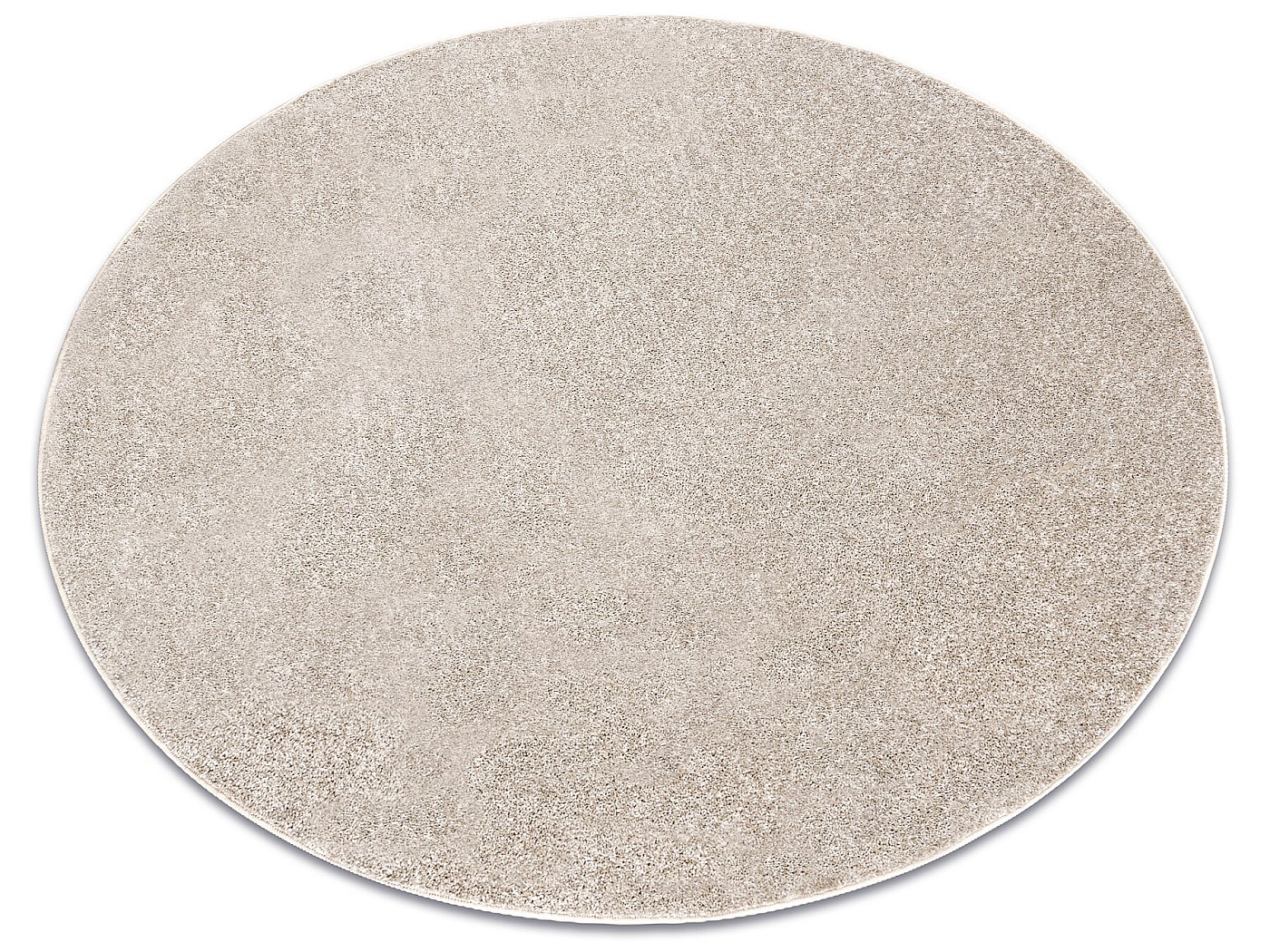 TAPIJT ROND SANTA FE beige 33 , glad , uniform, enkele kleur cercle 200 cm