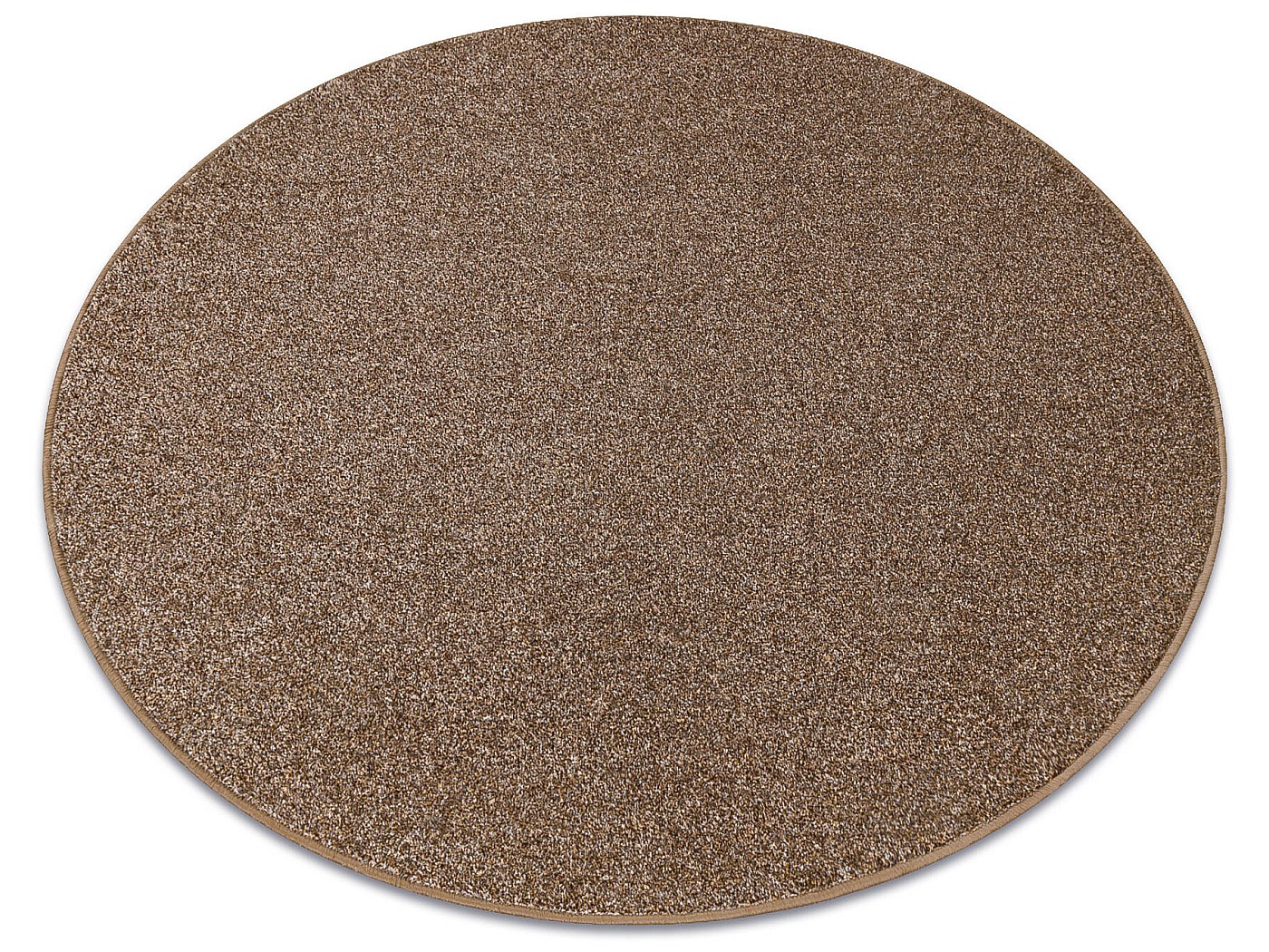 TAPIJT ROND MOORLAND TWIST helder , bruin cercle 200 cm