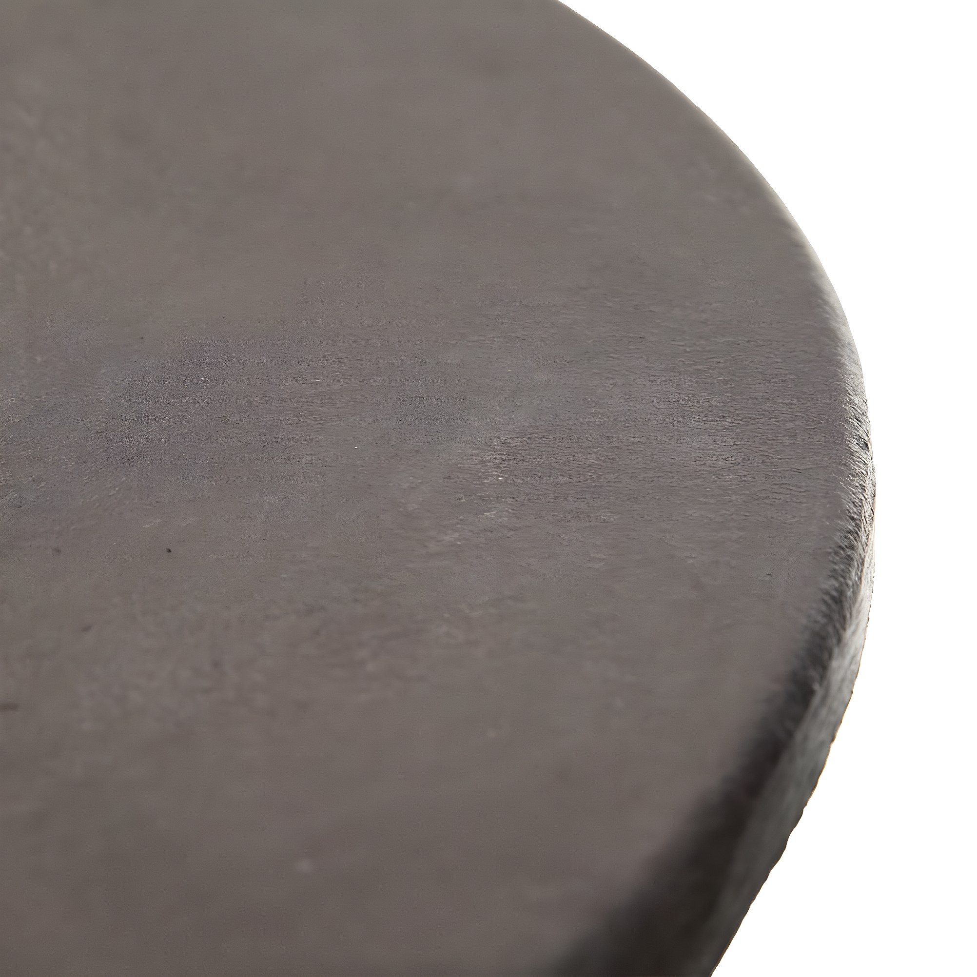 GOSTA - Table Basse Ronde en Aluminium laqué noir