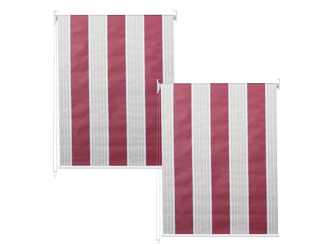 Estore de enrolar MCW-D52 (conjunto de 2), vermelho/branco/bege