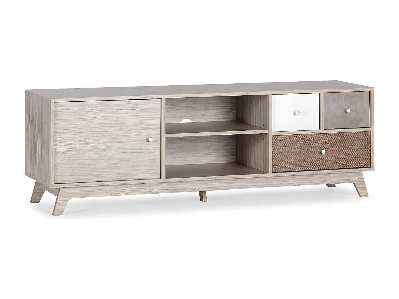 Mobile TV Maia 1 anta e 3 cassetti multicolori