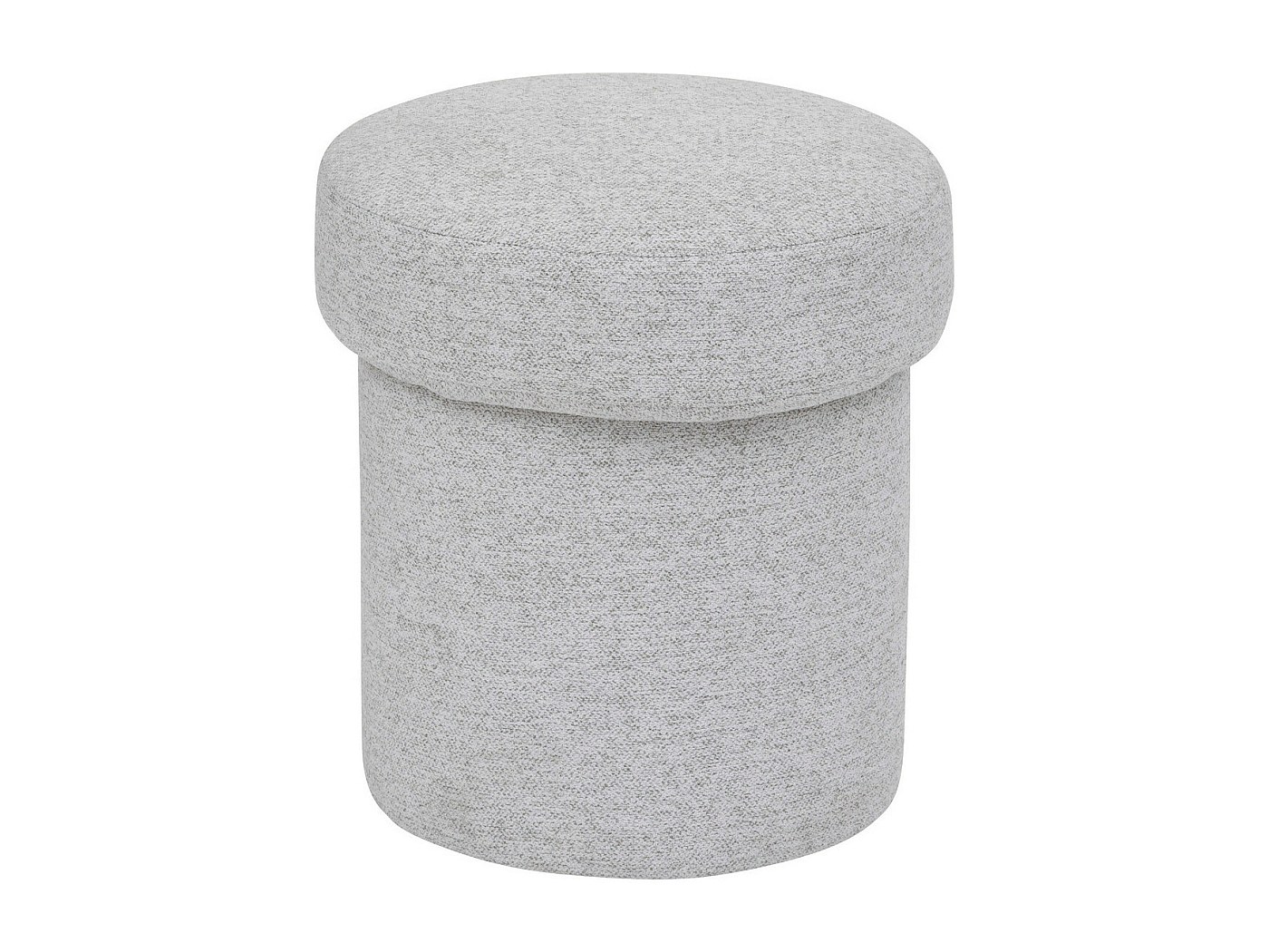 Pouf en tissu texturé Gris clair D. 37 x H. 40 cm