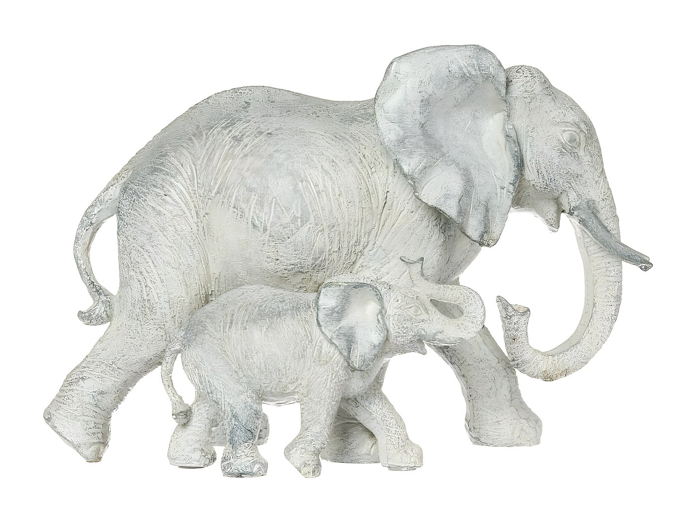 Objet déco Éléphant et Éléphanteau en résine