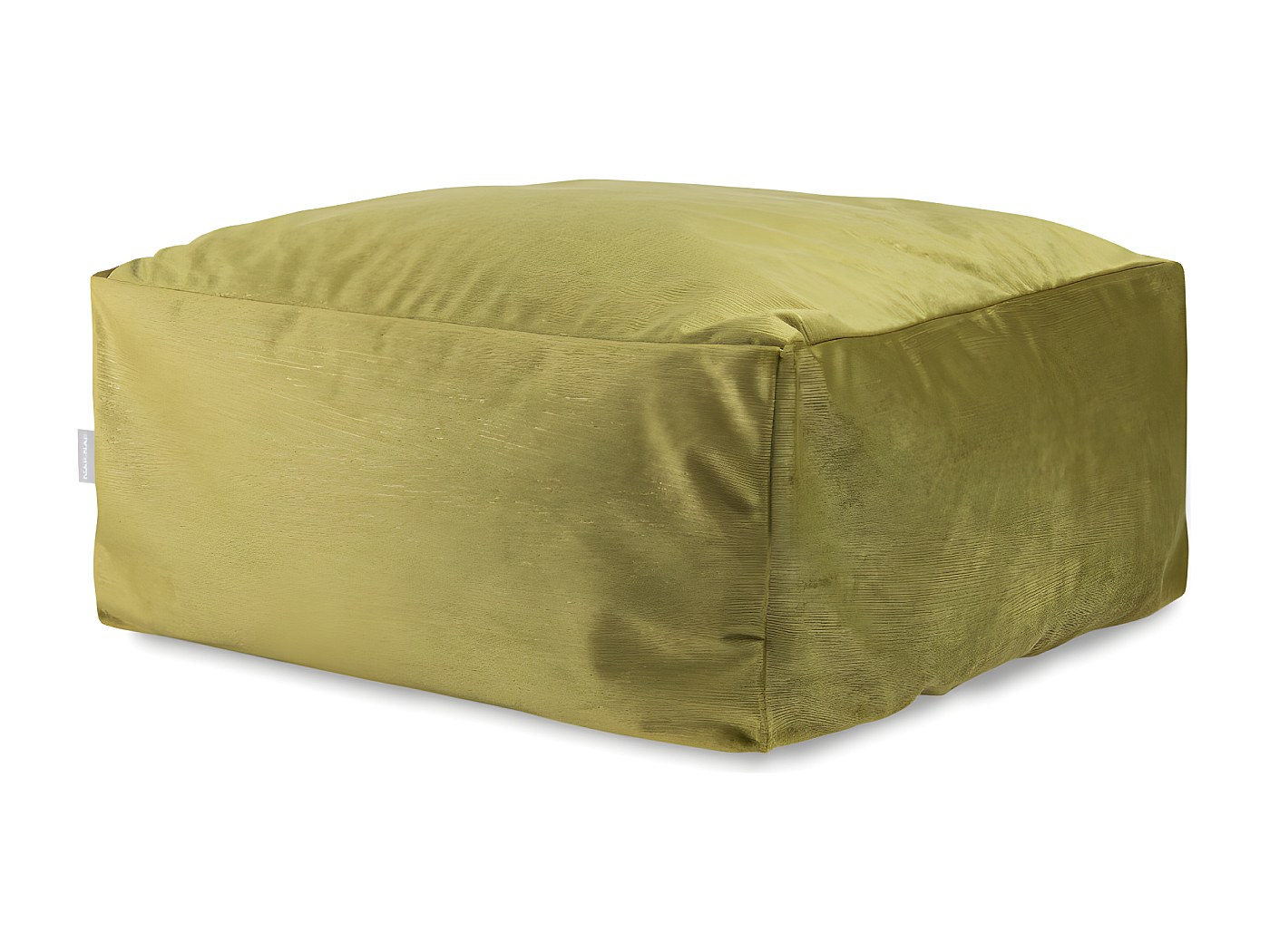 Pouf amovible en velours CORSO 50x50x25 cm vert olive