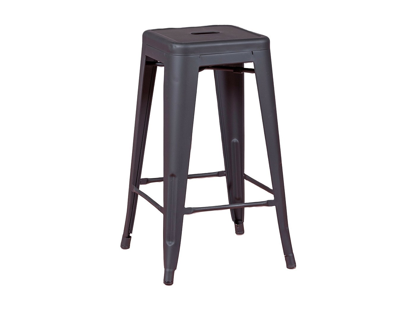 Taburete metálico apilable de acero (68cm) - Bistro - Negro