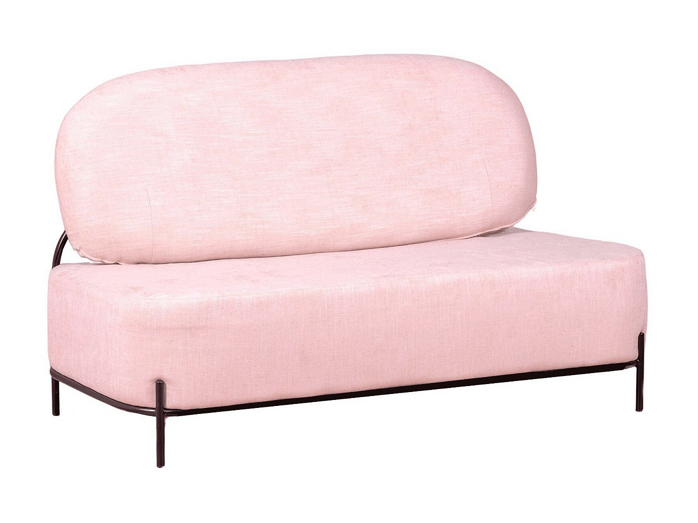 Sofá de 2 lugares com design minimalista Clair - Rosa