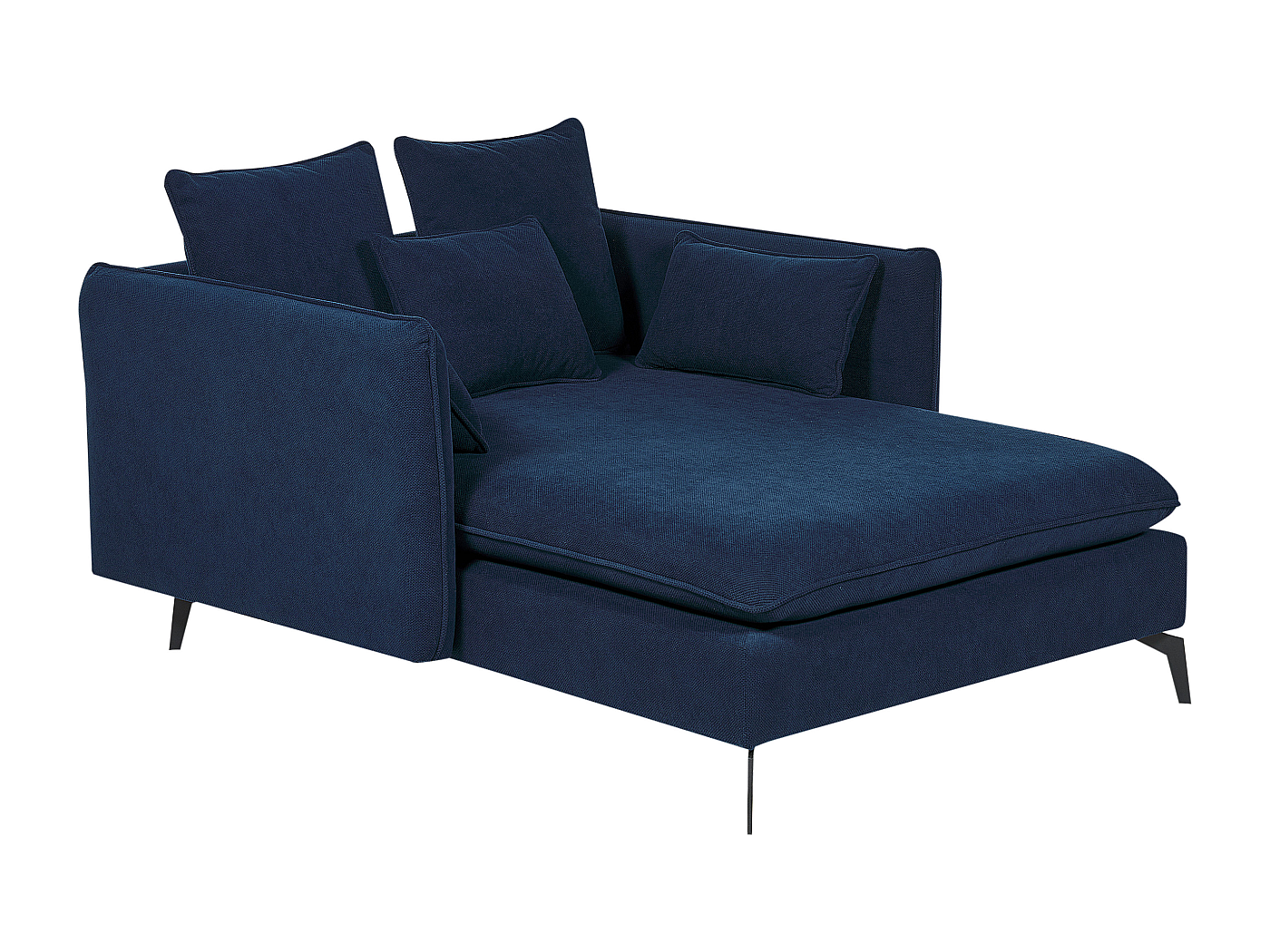 Chaise longue de tela azul CHARMES
