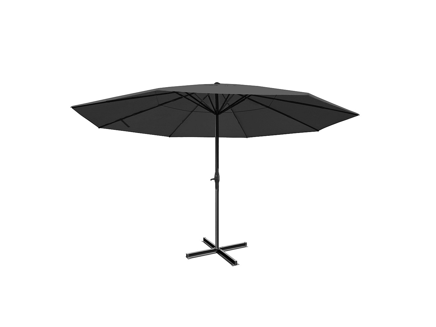 Parasol Carpi Pro Ø 5m, anthracite sans socle