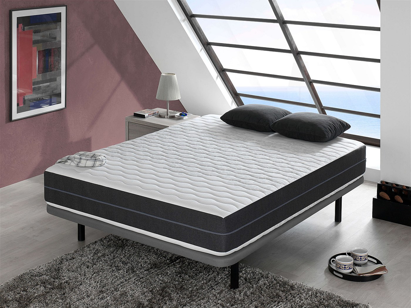 Colchon Espuma Ecologica 150X180 AIRSYSTEM LUXE, Altura 25 CM, Espuma ...