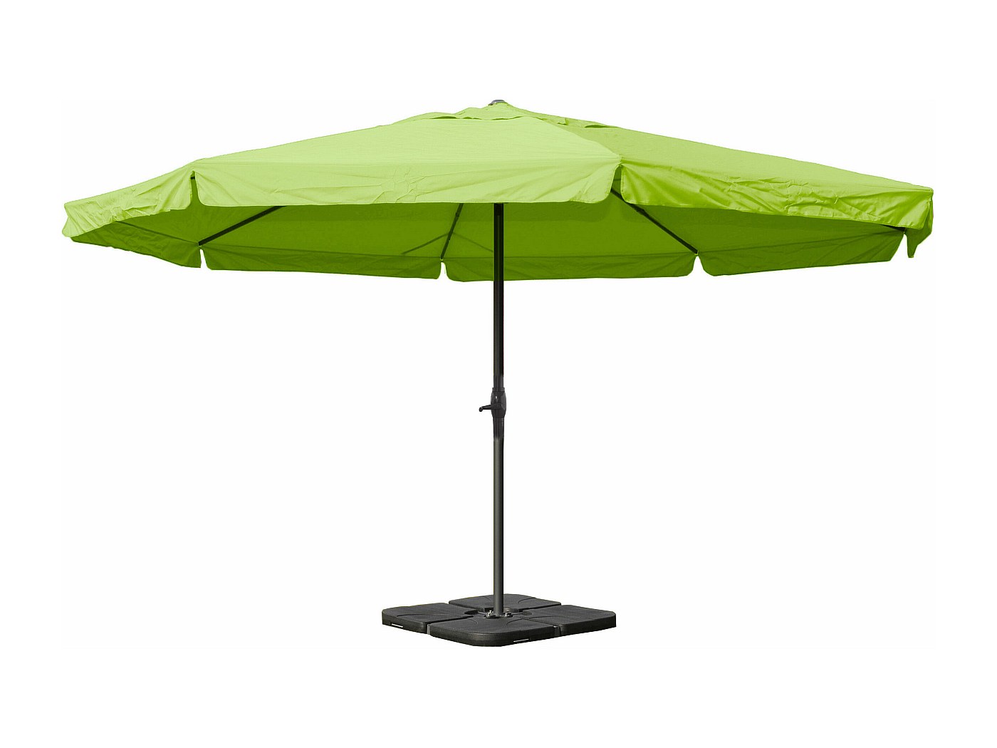 Parasol Carpi Pro Ø5m, vert avec pied