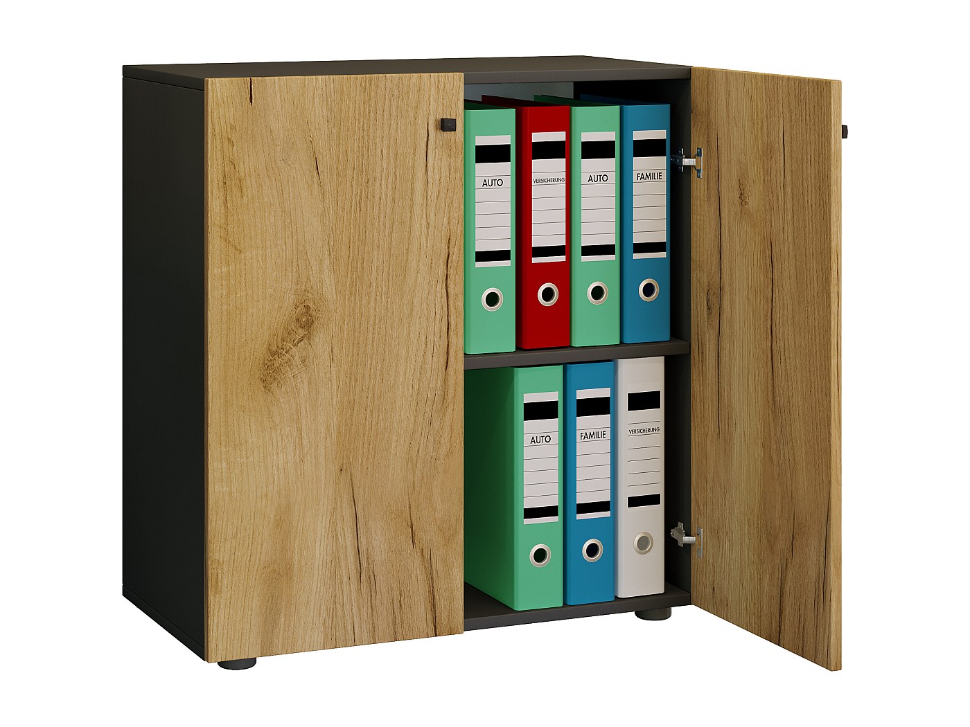 VCM Armoire de bureau Livres Classeurs Meuble de bureau Armoire Lona 2 ...