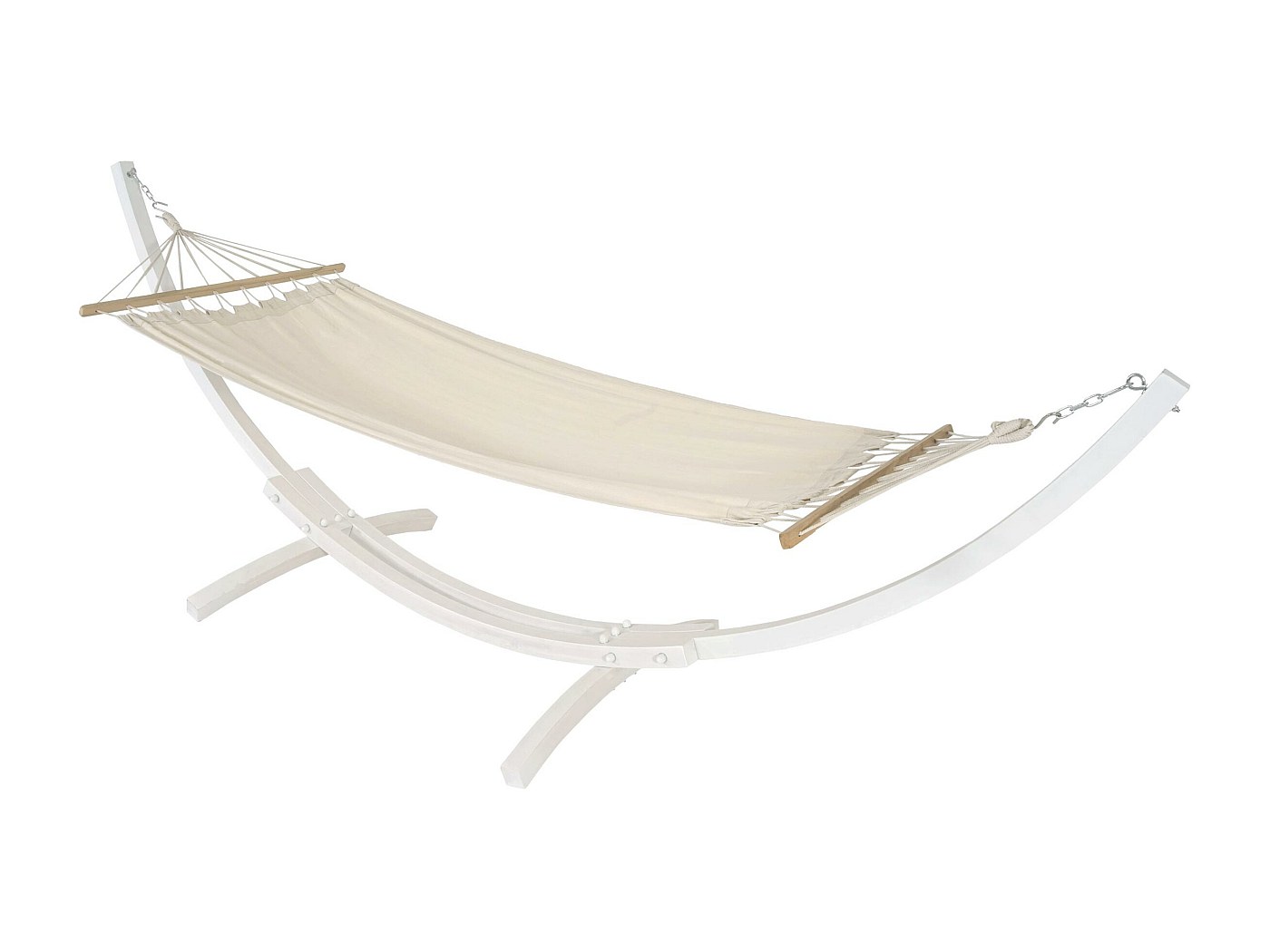 Hangmat met frame MCW-J46, wit, mat crème-wit