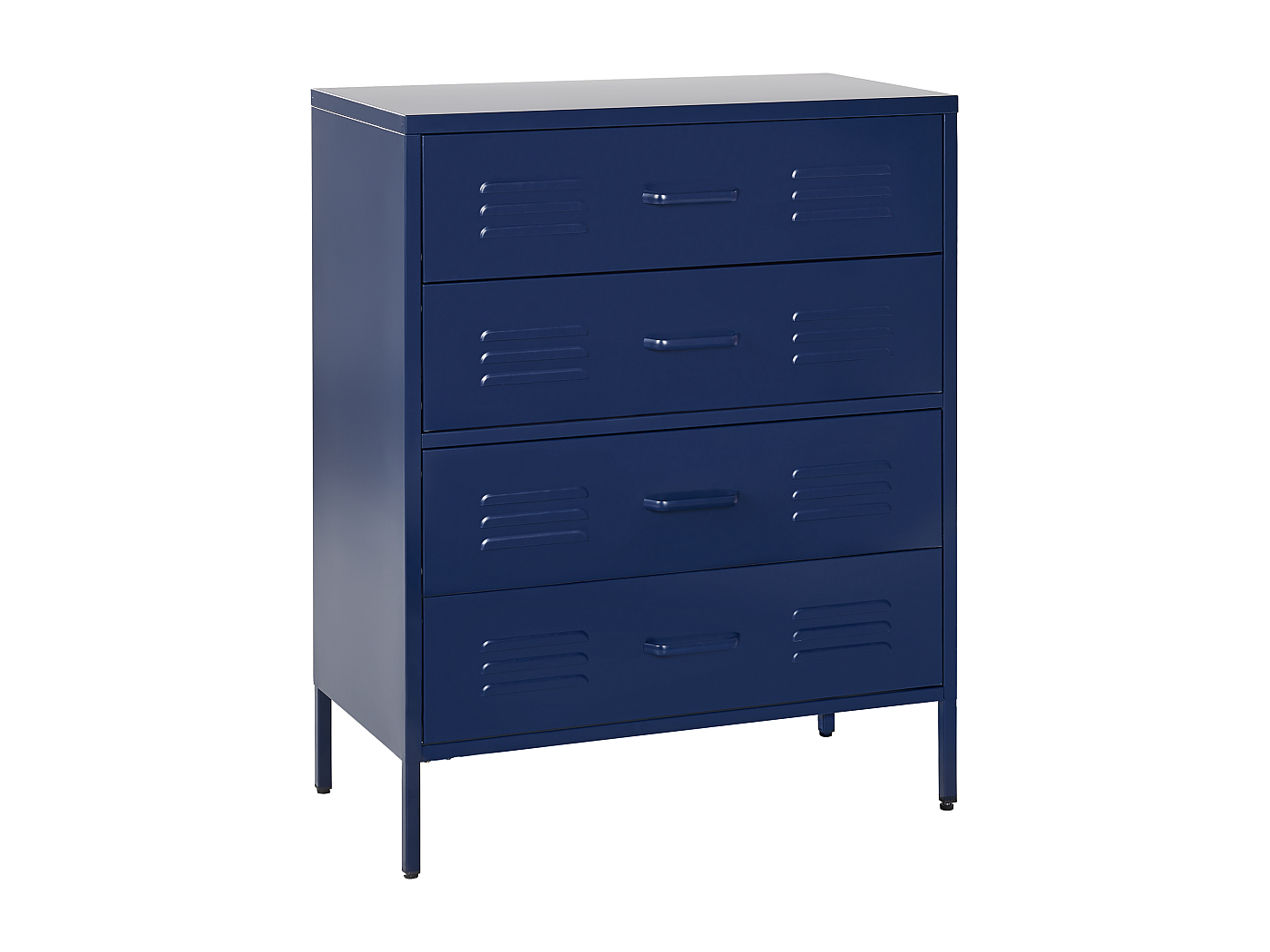 Commode en métal bleu marin à 4 tiroirs ENAGO