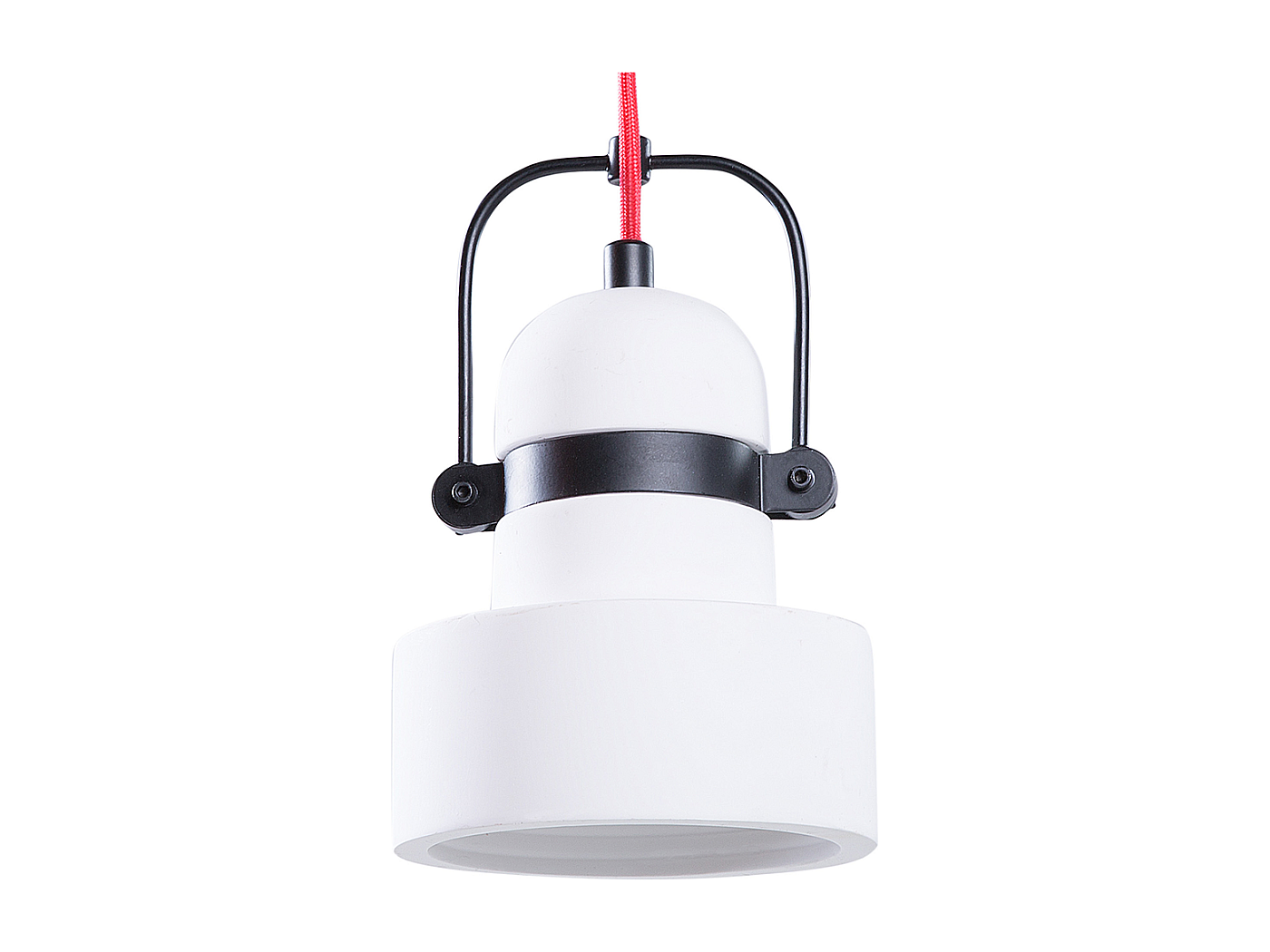 Hängeleuchte Gips weiß Glockenform VERDE