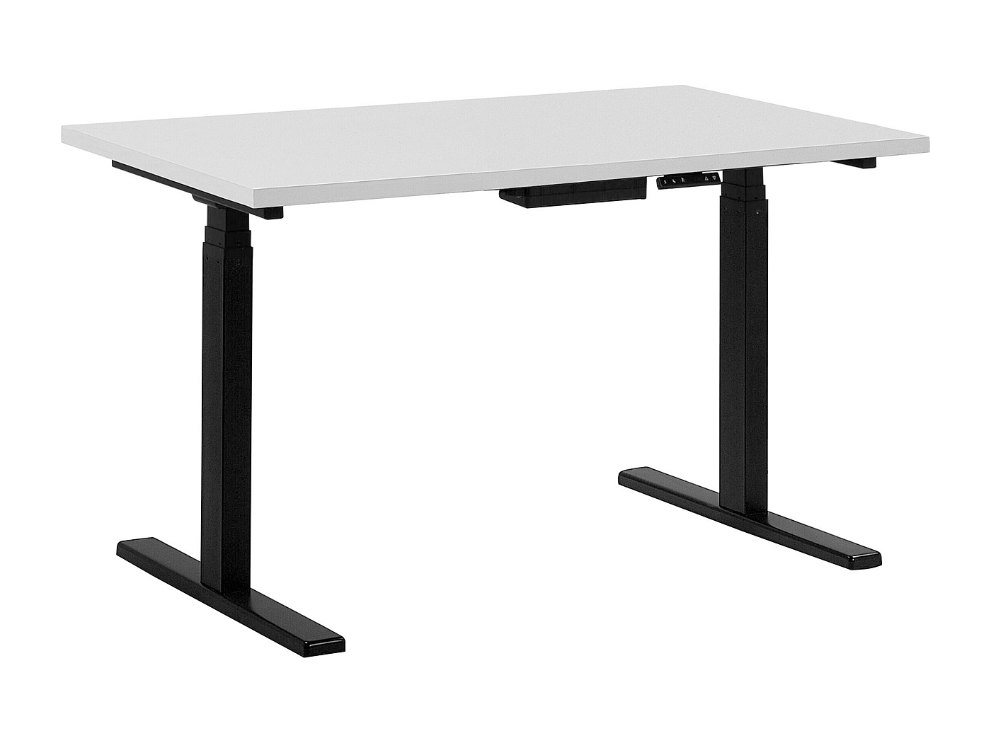 Schreibtisch weiß/schwarz 130 x 72 cm elektrisch höhenverstellbar DESTIN II