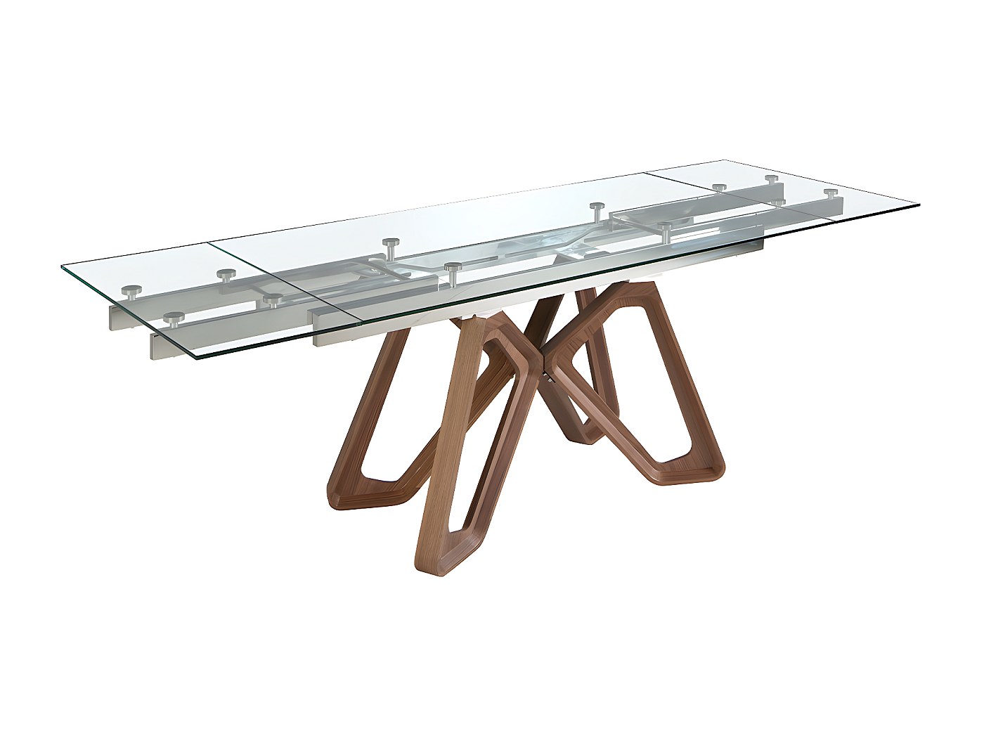 Mesa comedor extensible rectangular cristal templado 1122 ANGEL CERDA