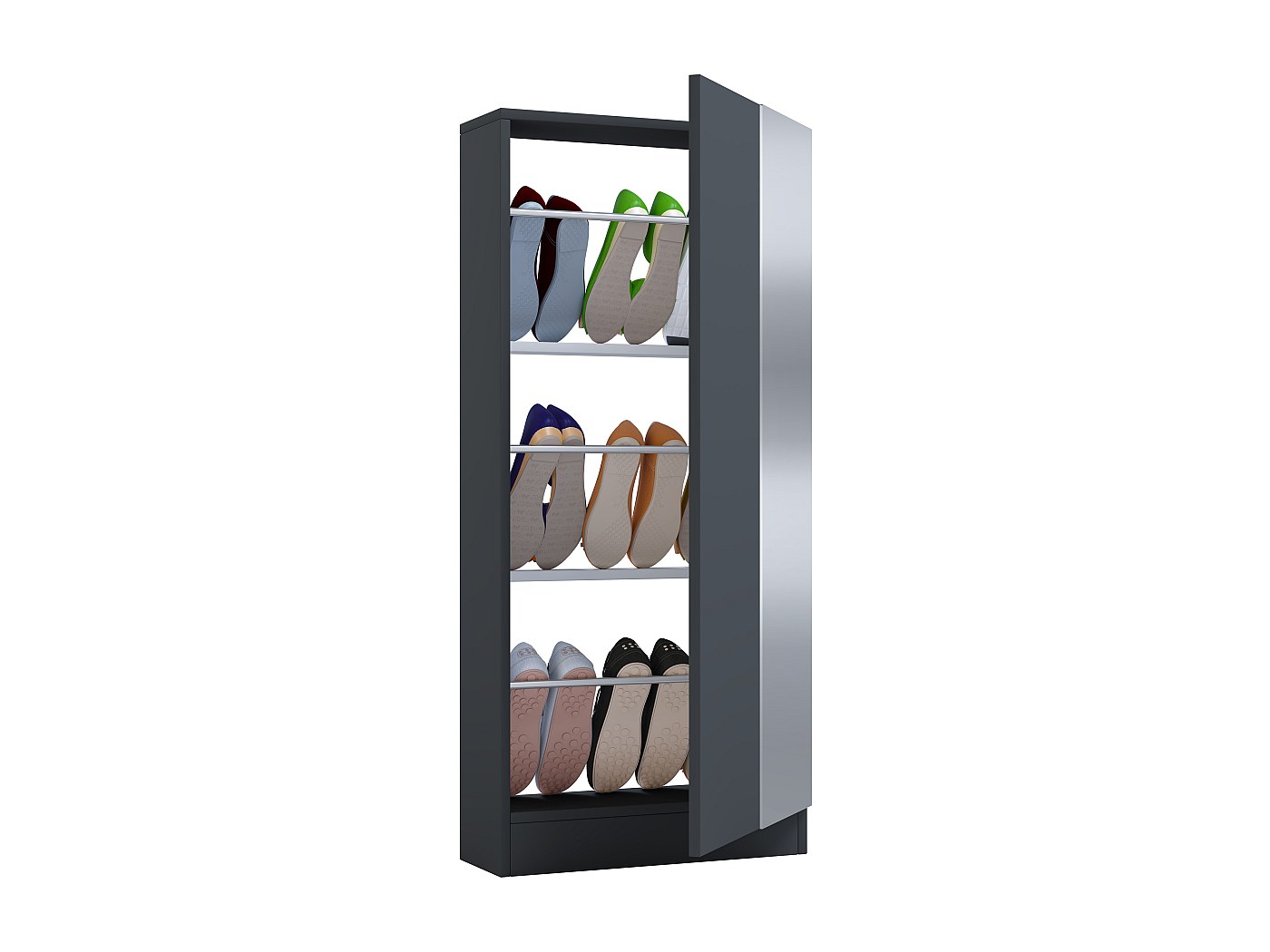 Holz Schuhschrank Schuhkommode Fulisa L Spiegel