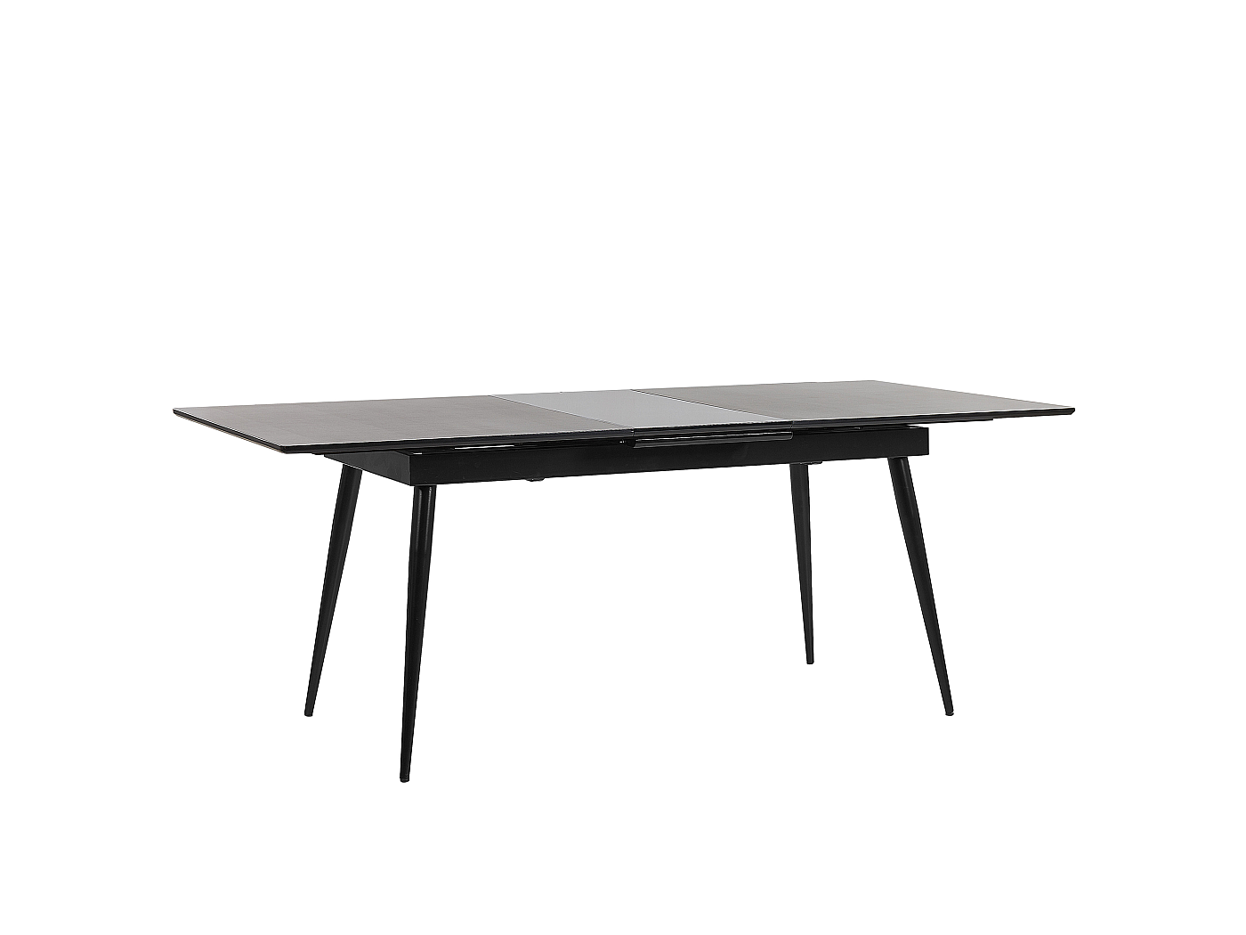 Eettafel uitschuifbaar MDF zwart 160 / 200 x 90 cm MALDON
