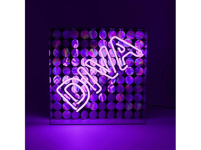 Insegna luminosa al neon con paillettes "Diva