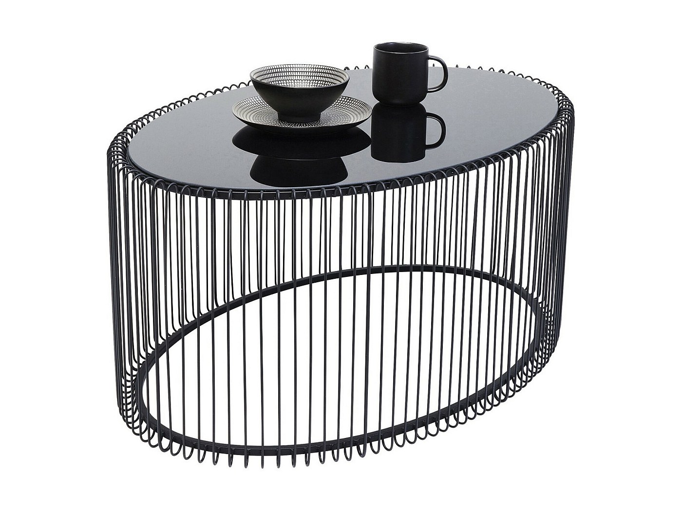 Table basse Wire Uno noir 60x90cm