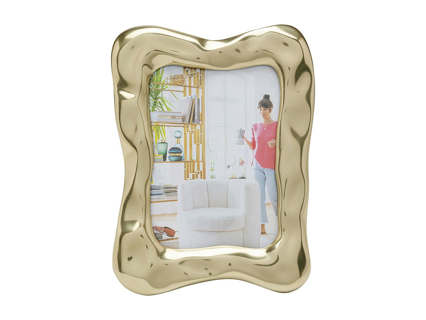 Cadre photo Jade Swing doré 21x26cm