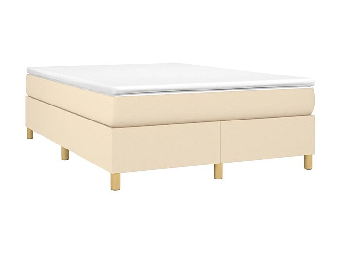 Somier de láminas- 140x190 cm de tela color crema ES40648