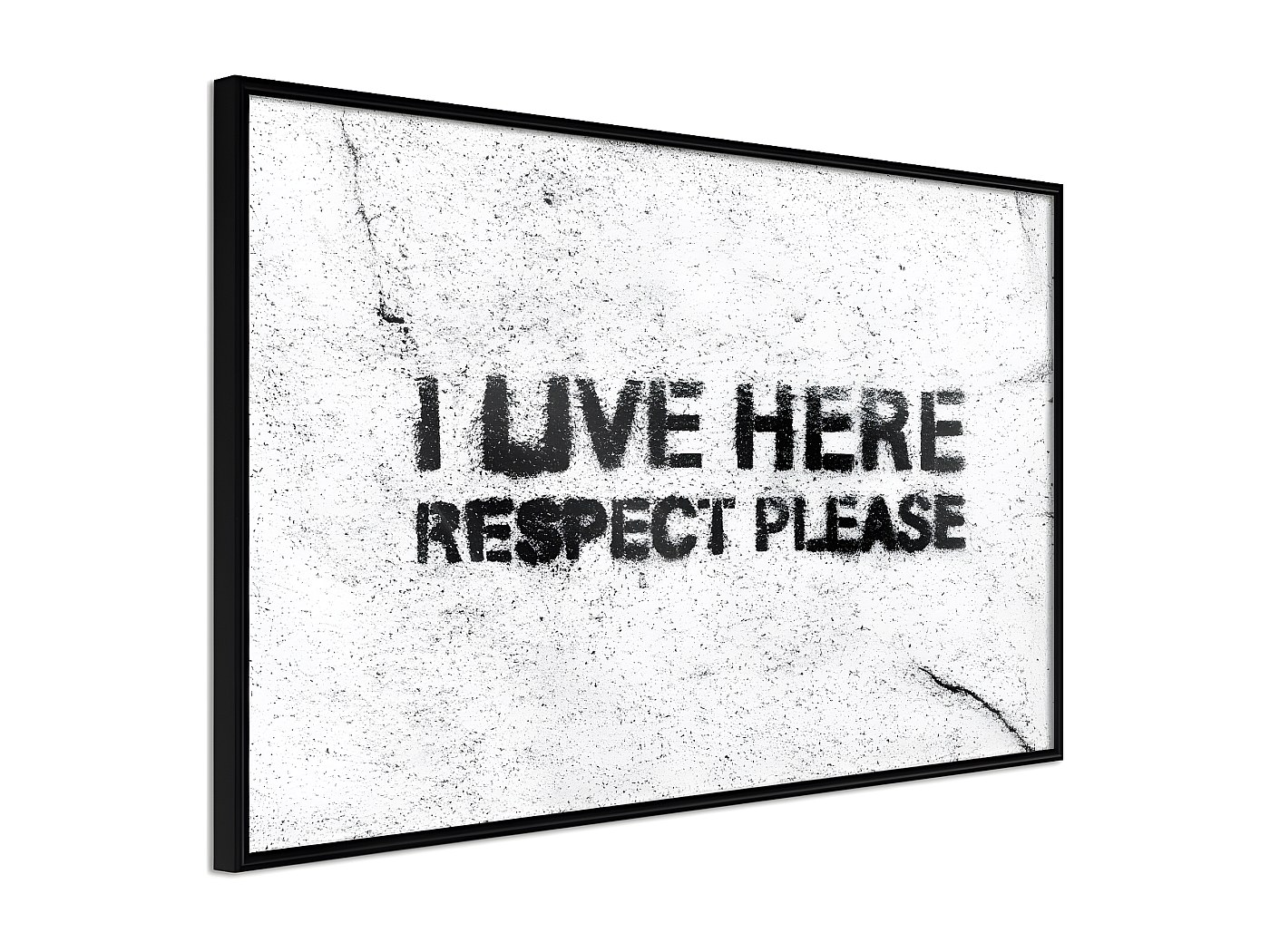 Affiche Murale Encadrée "Respect" 30 x 20 cm Noir