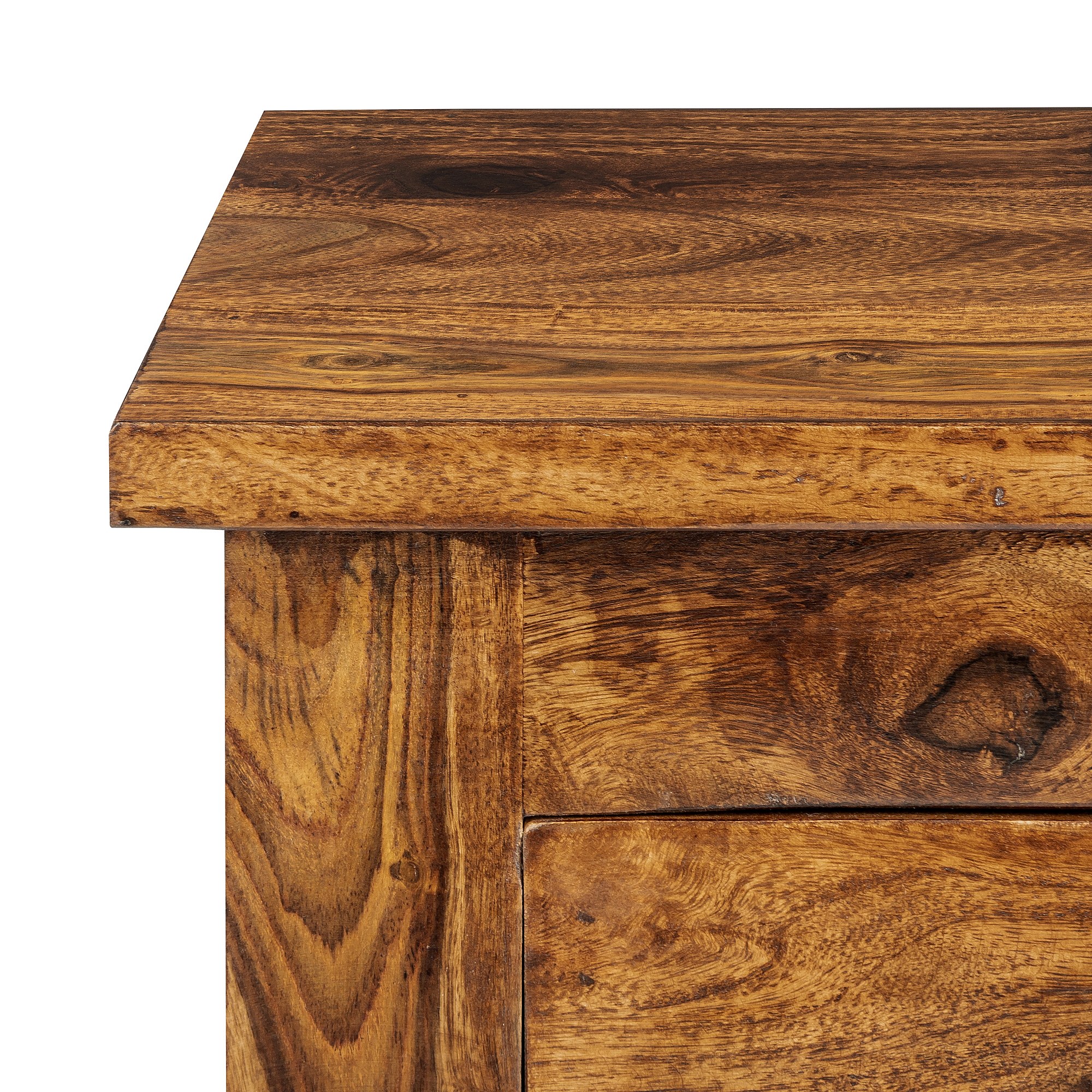 Table de chevet en bois massif de Sheesham 45x40x60 cm