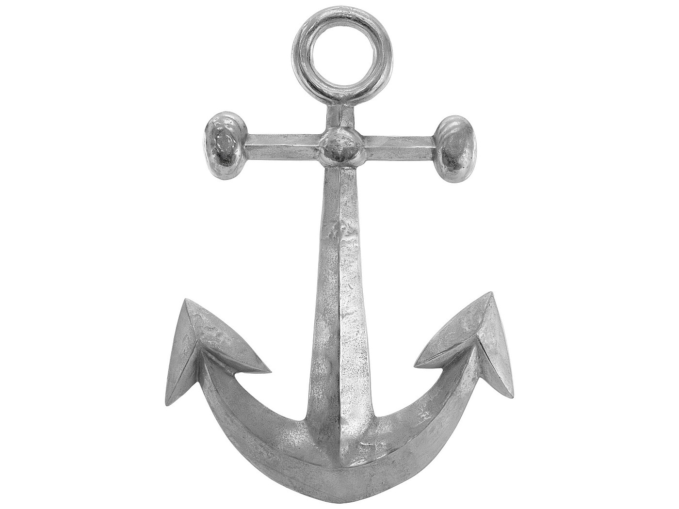 Ancre décorative en aluminium argent 86 cm