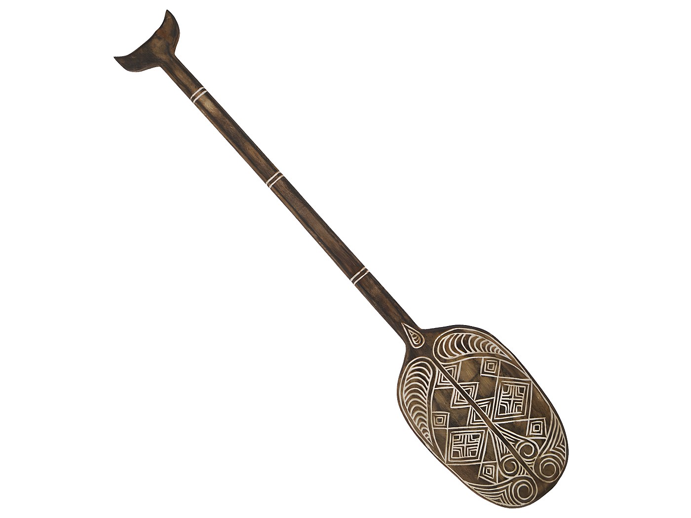 Rame décorative ronde en bois marron L140