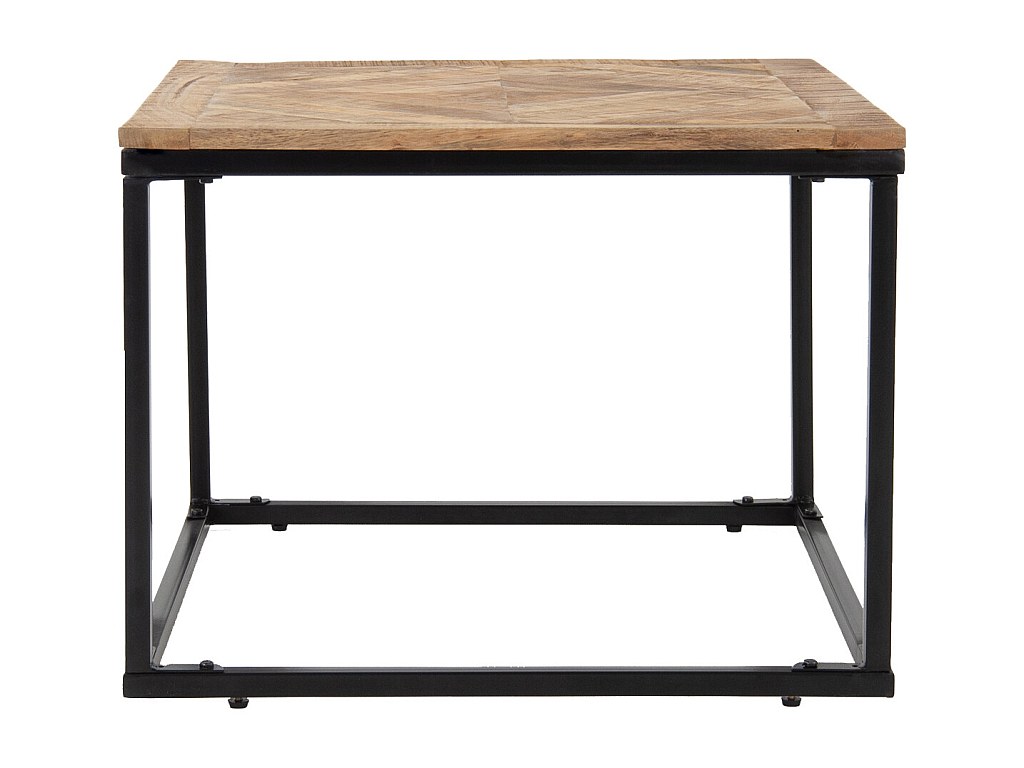Table basse pour salon café carré bois manguier naturel 60 x 60 cm