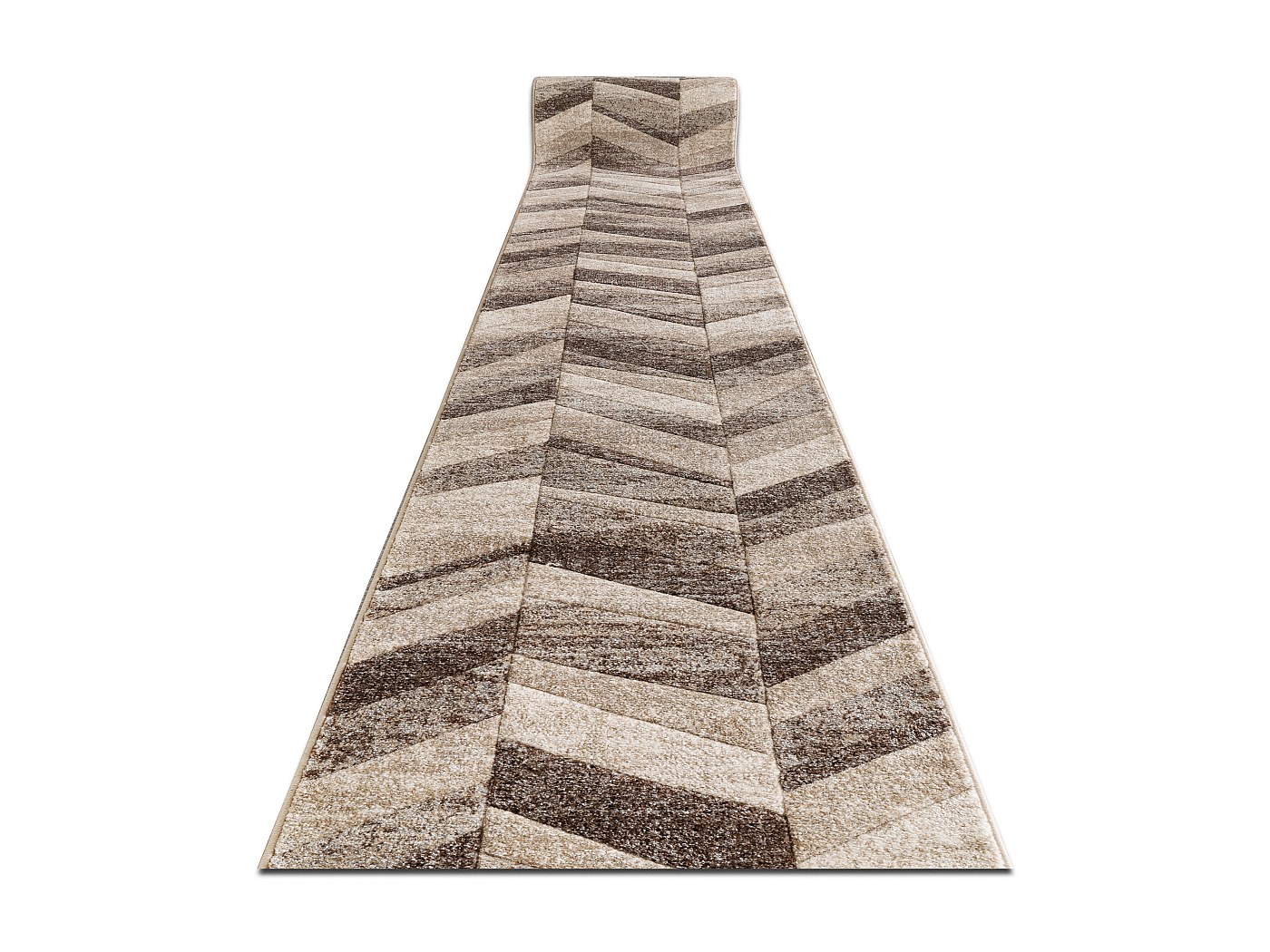 Alfombra de pasillo FEEL 5673/15055 Diseño Espiga beige/marrón/crema ...