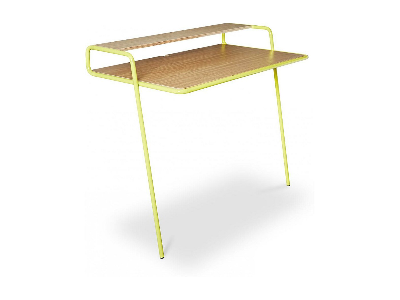 Table inclinable en métal et bois style scandinave Jaune