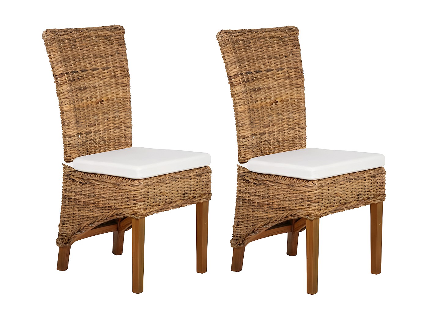LOT 2 Chaises tressées en abaca naturel - BORNEO